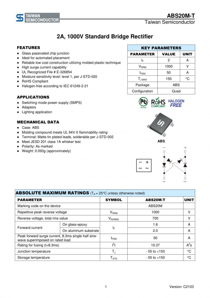 ABS20M-T datasheet page 1