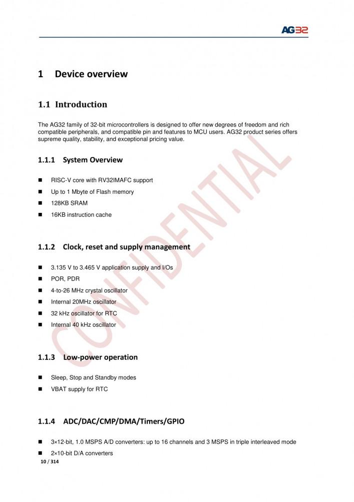 AG32 reference manual page image 10
