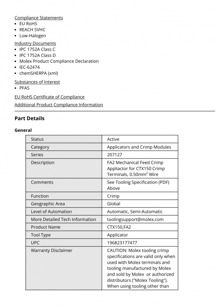 Molex 638083600 tooling document preview, page 2