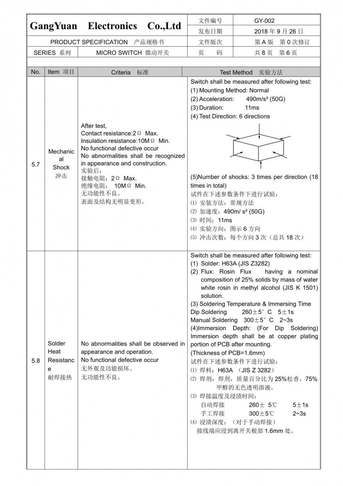 GANGYUAN G20 specification page 6