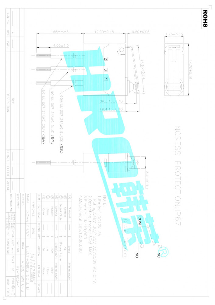 K9-1803A-1 technical document page