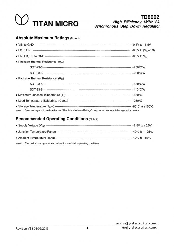 TD8002 datasheet page 4