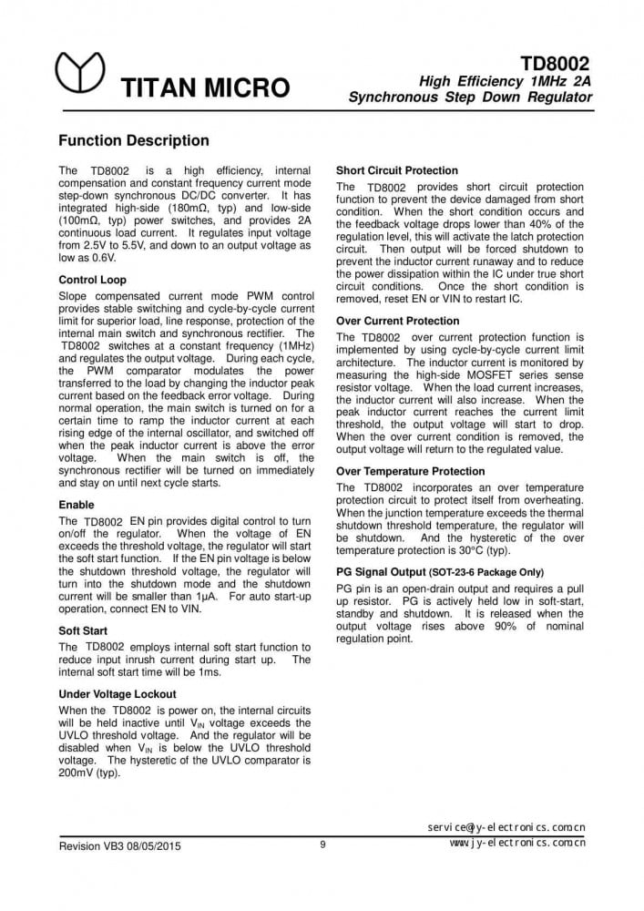 TD8002 datasheet page 9