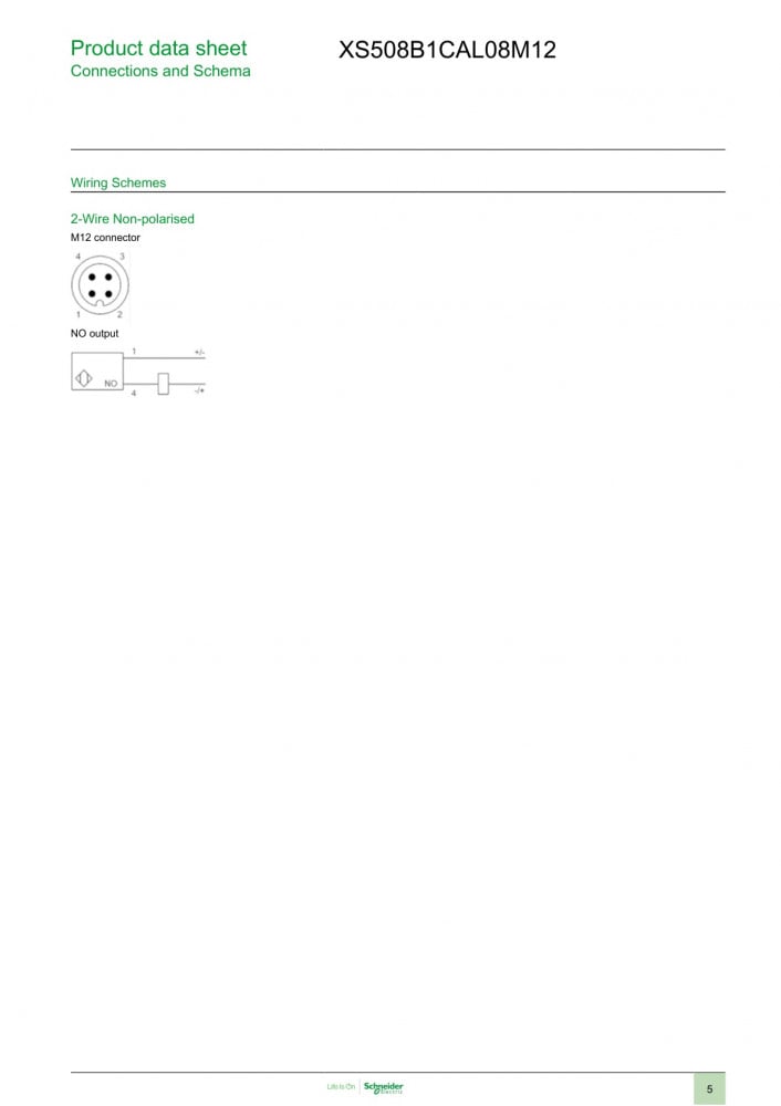 XS508B1CAL08M12 product documentation page 5