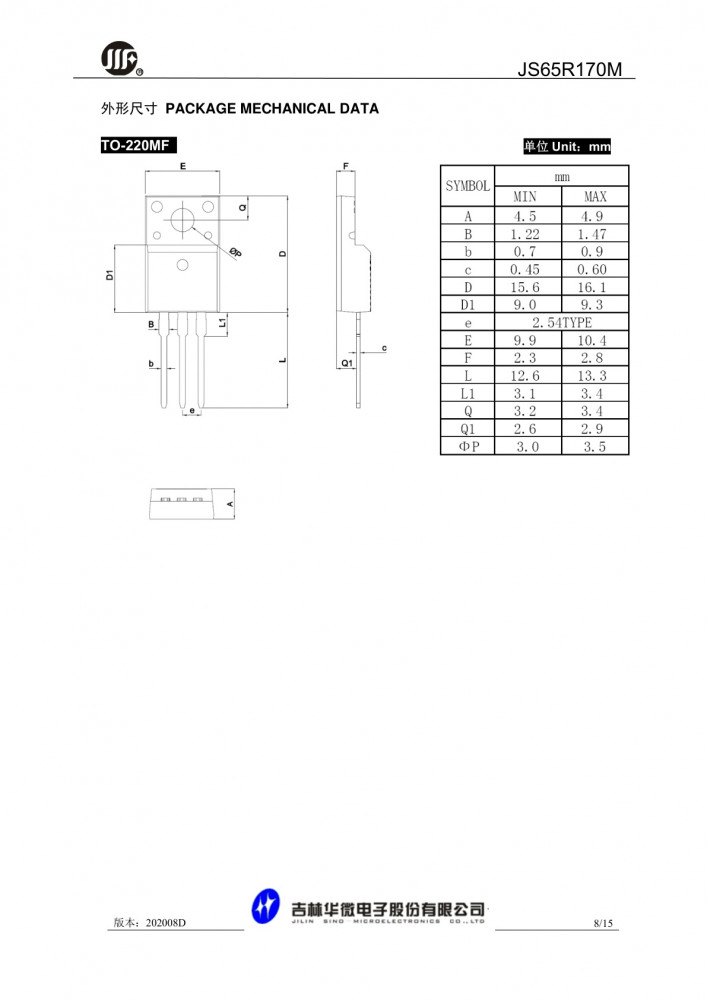 JS65R170FM datasheet page 8