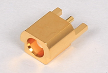 MCX Jack, Straight, PCB Receptacle, Edge Mount, Solder, Brass Body, Tri-Metal Plating, Tape and Reel, 50 Ohms for sale