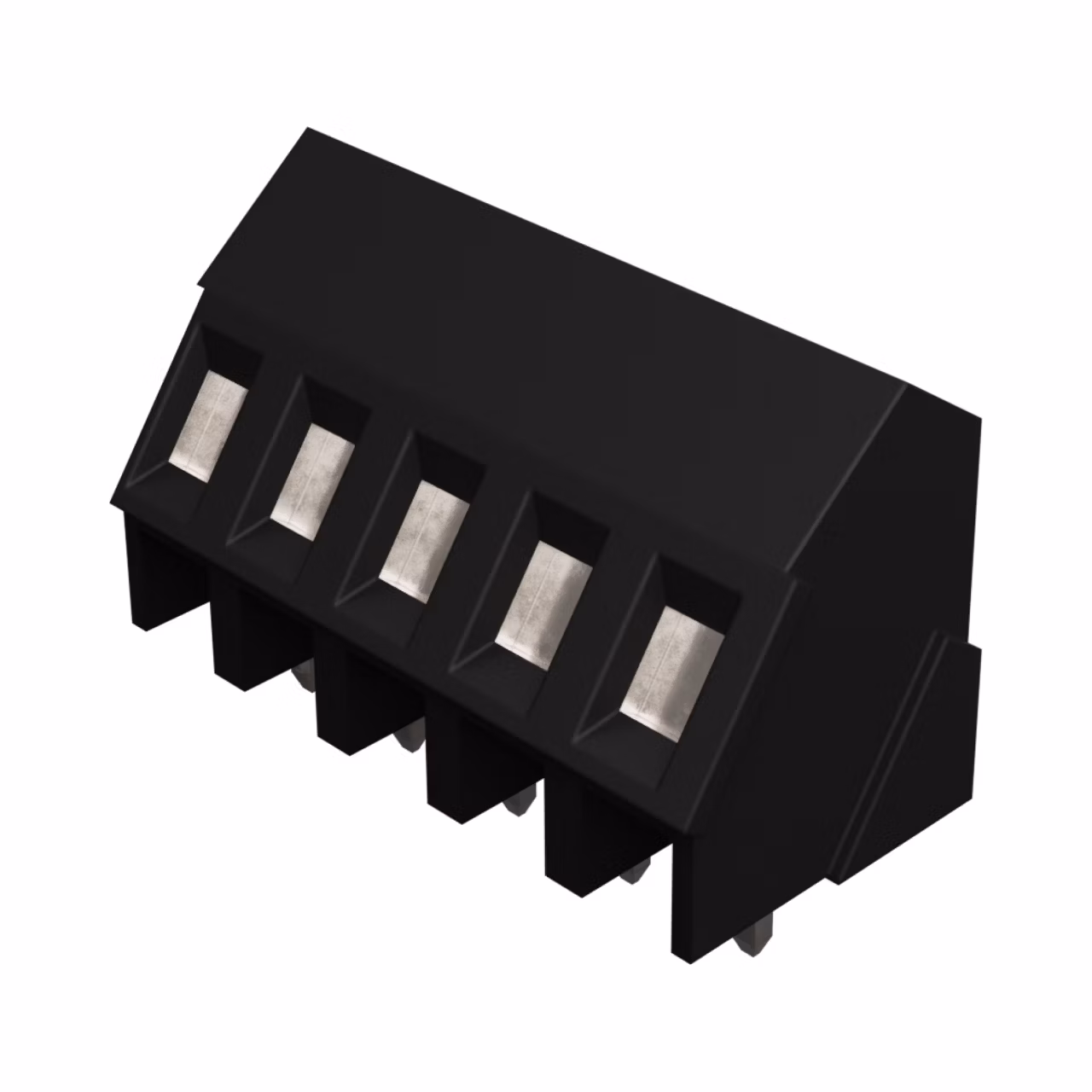 5.00mm Pitch Beau Eurostyle Low Profile, 35° Wire Entry, Single Level Modular Terminal Block, 5 Circuits for sale