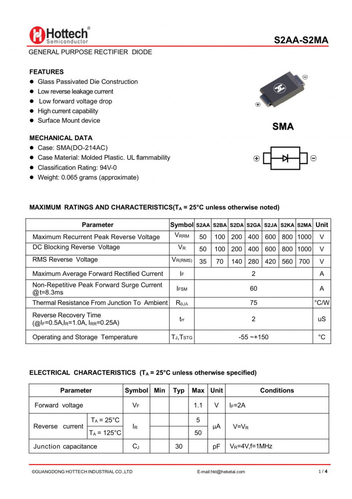 S2MA datasheet page 1