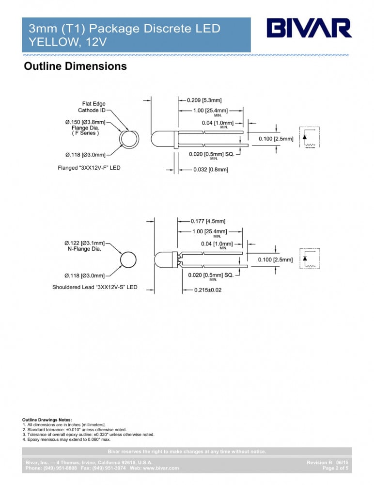BIVAR 3YD12V datasheet page 2