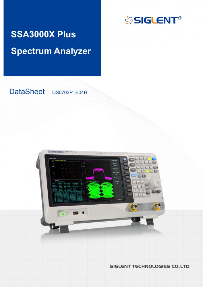 SIGLENT SSA3000X Plus datasheet page 1