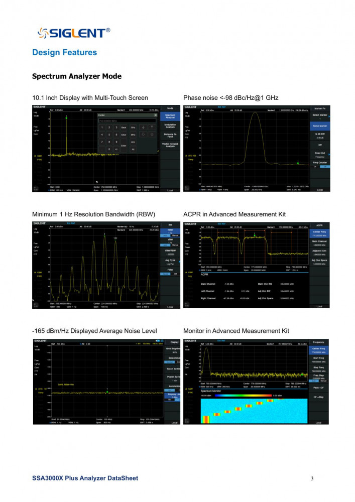 SIGLENT SSA3000X Plus datasheet page 5