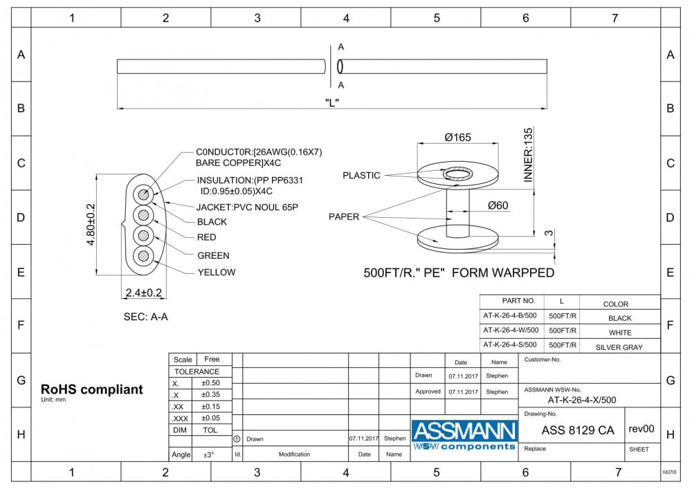 AT-K-26-4-B/500 technical drawing preview