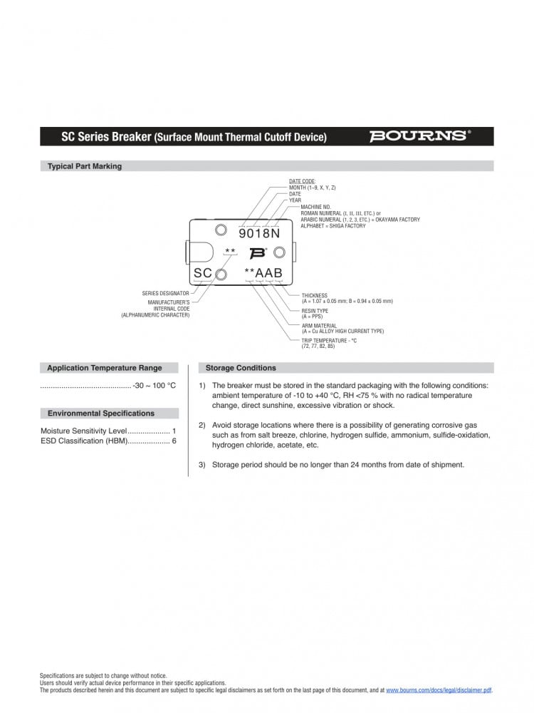 BOURNS SC Series datasheet page 5