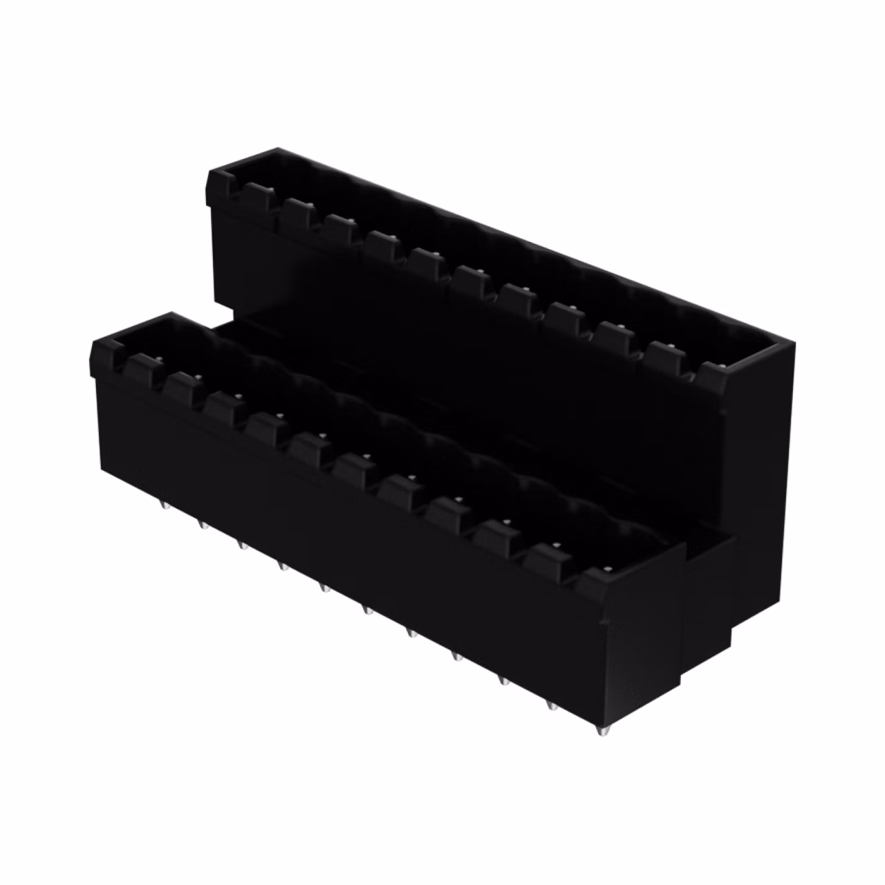 5.00mm Pitch Eurostyle Vertical Dual Level PCB Header, Closed Ends, 22 Circuits for sale
