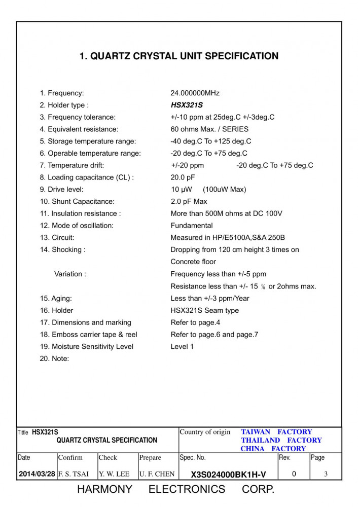 X3S024000BK1H-V approval specification page 3