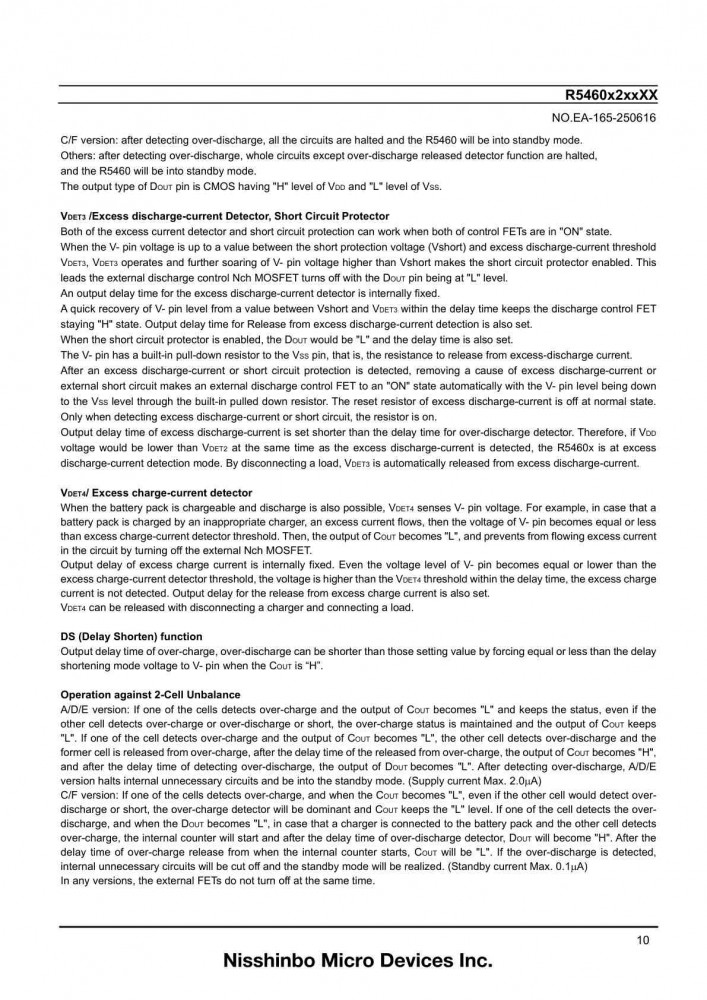R5460 datasheet preview, page 10