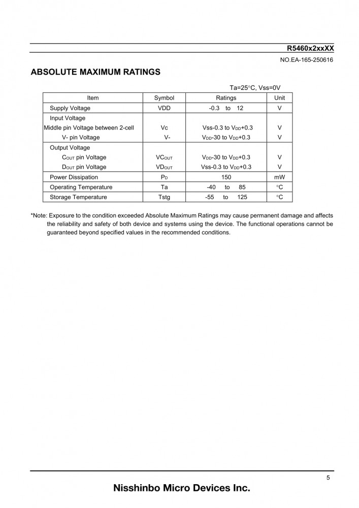 R5460 datasheet preview, page 5