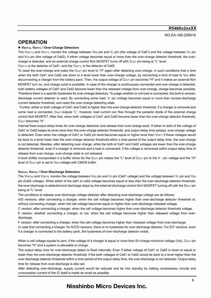 R5460 datasheet preview, page 9