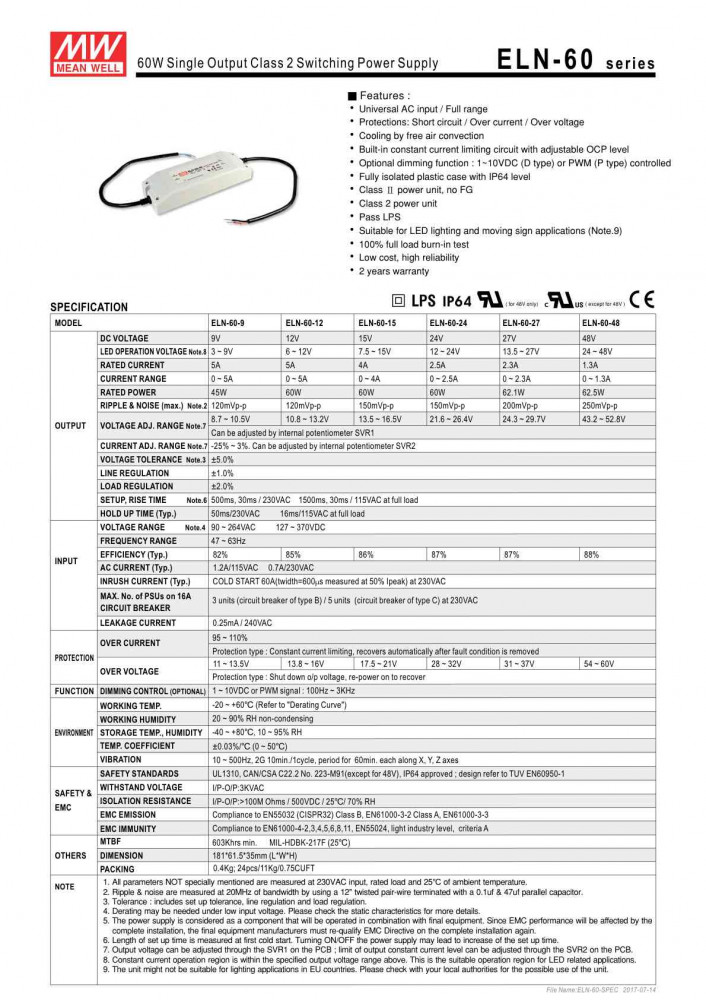 ELN-60-12 technical document page 1