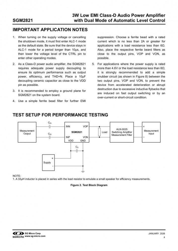 SGM2821 datasheet page 4