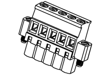 5.00mm Pitch Eurostyle Horizontal Plug, with Retention Screws and Reverse Imprinting, Green Housing, Gold (Au) Plated, 23 Circuits
