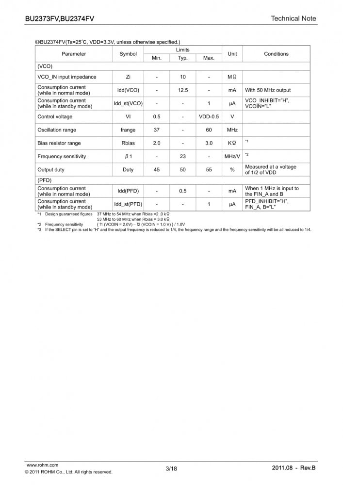 BU2373FV-E2 datasheet page 3