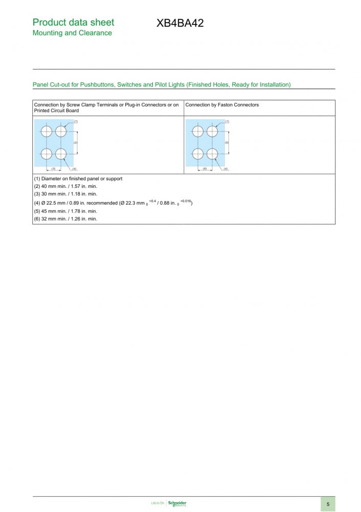XB4BA42 technical document page 5