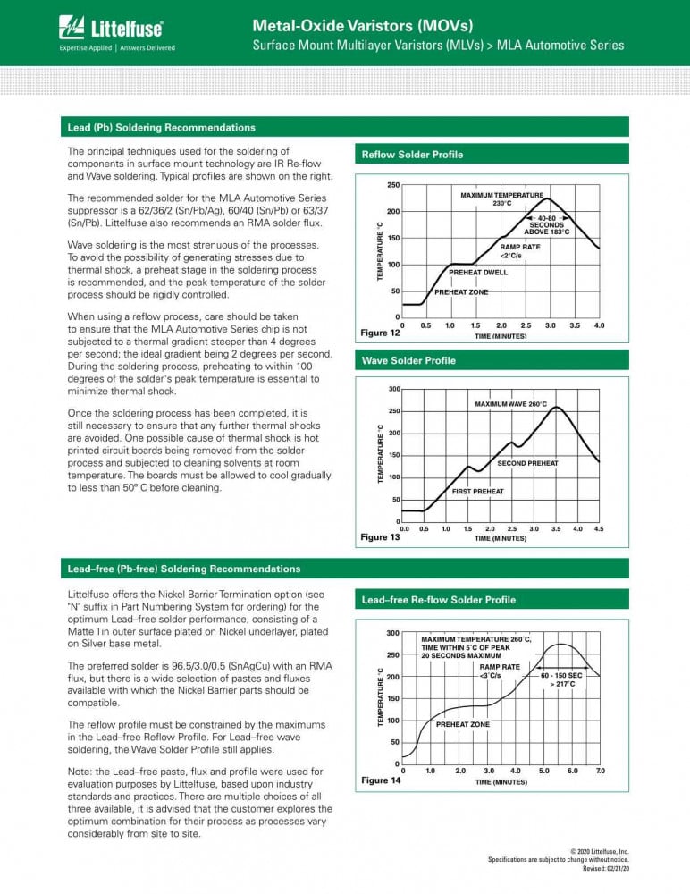Littelfuse MLA Automotive Series datasheet page 6
