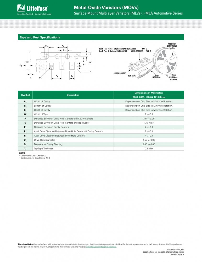 Littelfuse MLA Automotive Series datasheet page 8