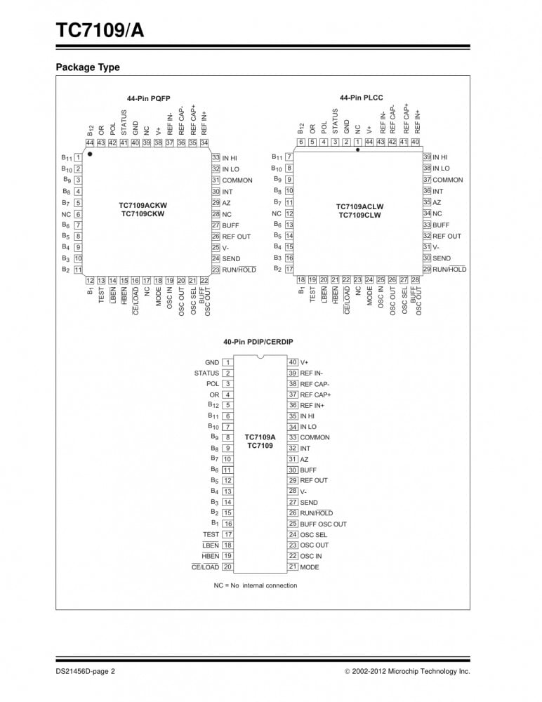 TC7109 technical document page 2