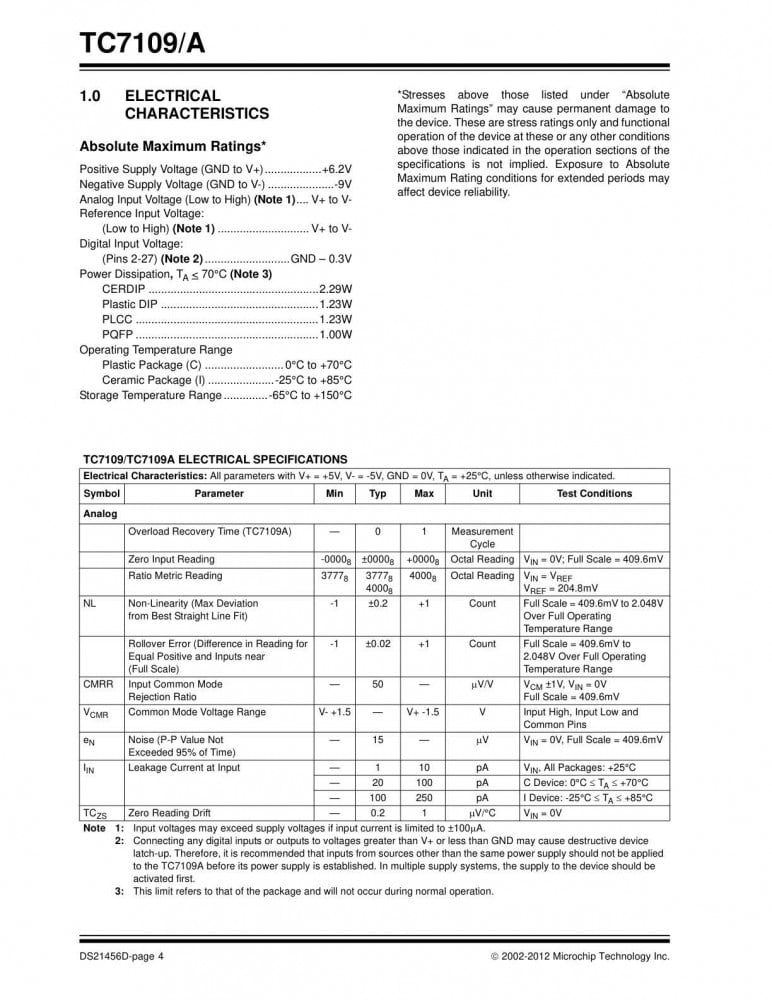 TC7109 technical document page 4