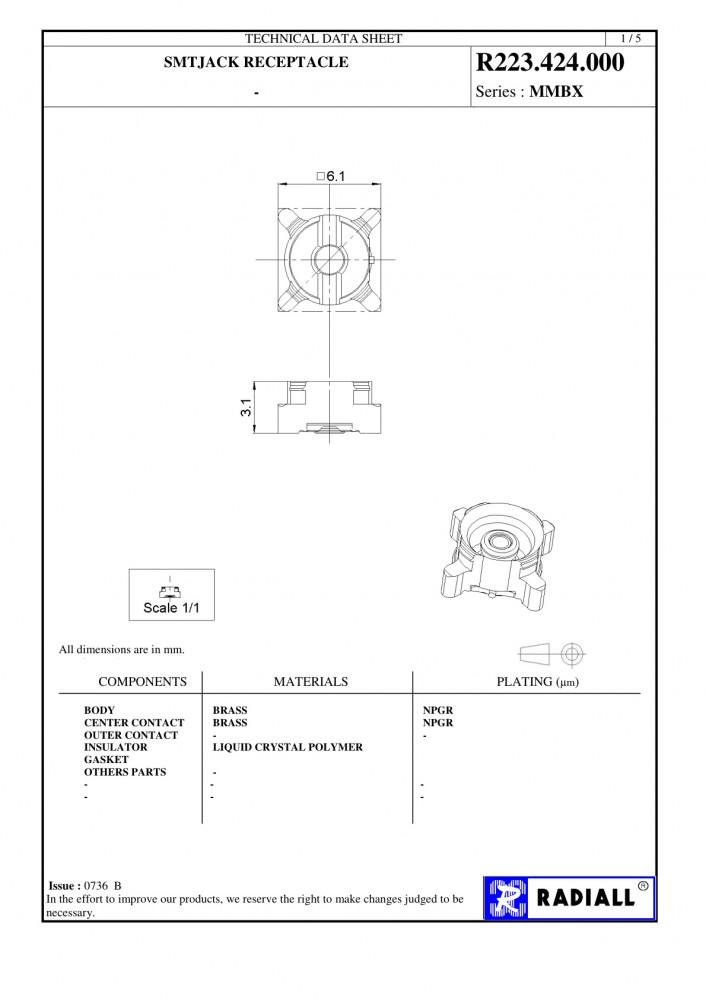 R223424000 datasheet page 1