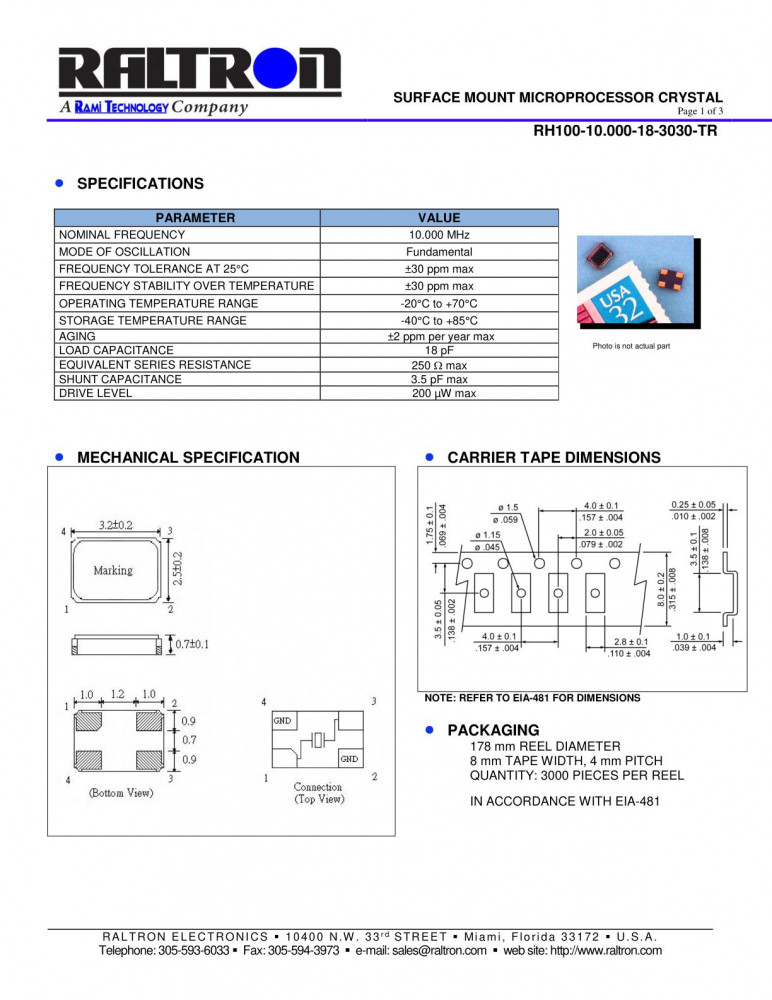 RH100-10.000-18-3030-TR datasheet page 1