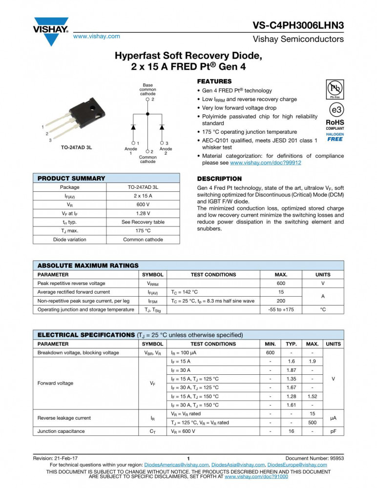 VS-C4PH3006LHN3 datasheet page 1