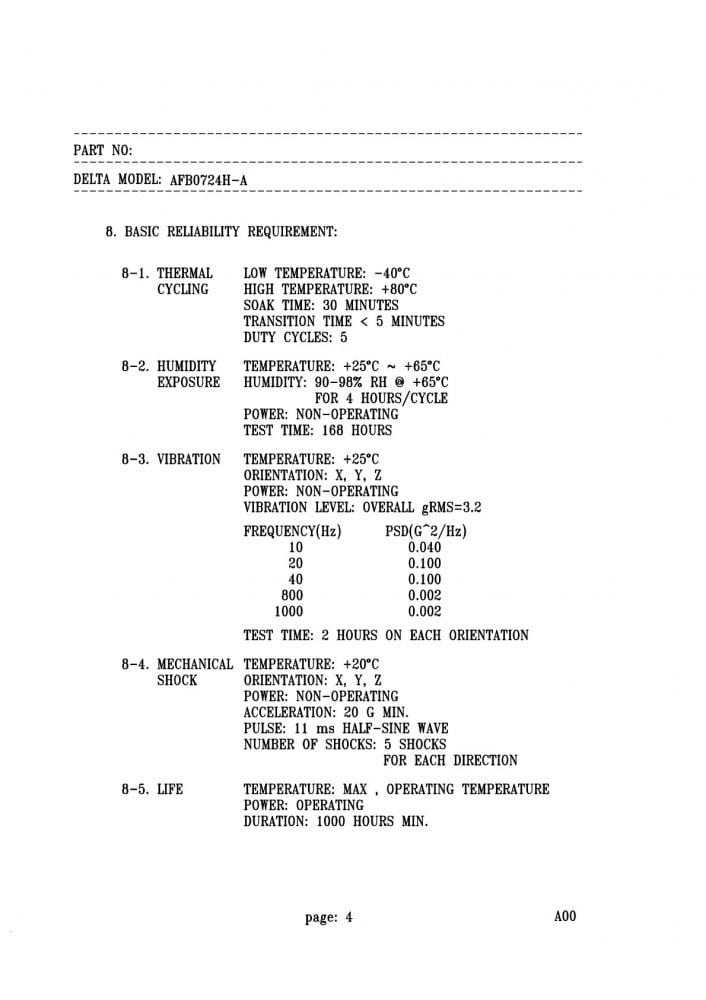 AFB0724H-A specification page 5