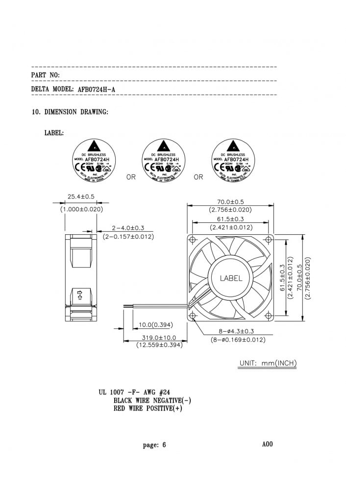 AFB0724H-A specification page 7