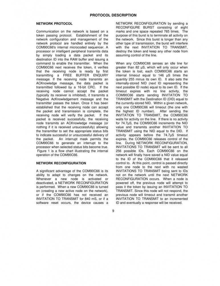 COM90C32P-G technical document page 10