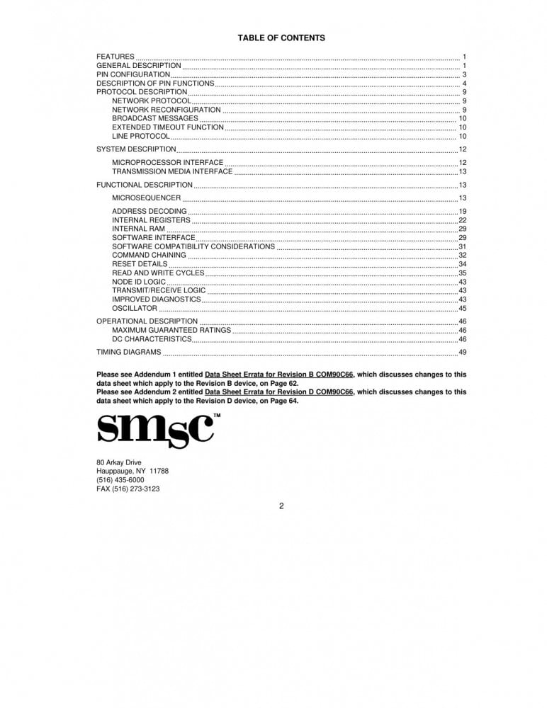 COM90C32P-G technical document page 3