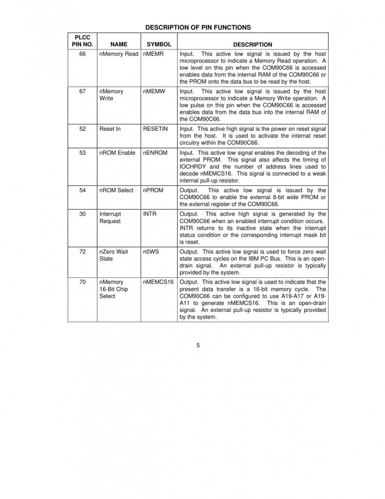 COM90C32P-G technical document page 6