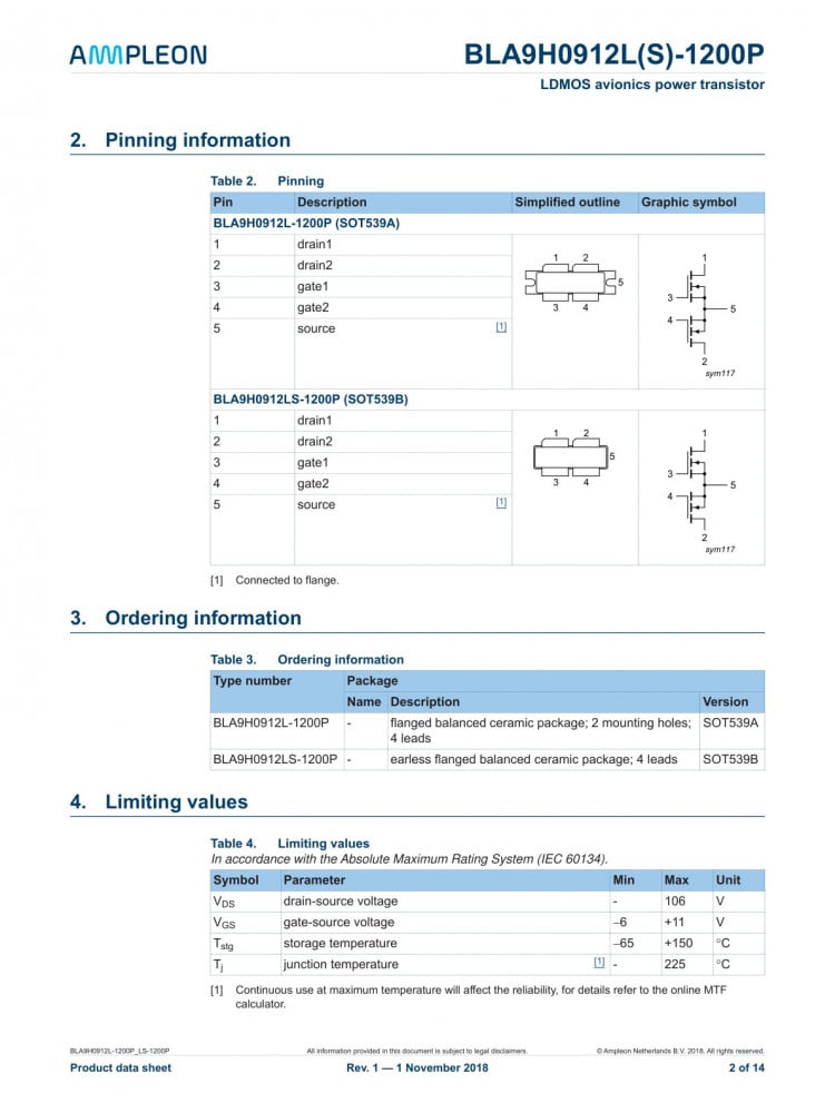 BLA9H0912LS-1200PU technical document page 2