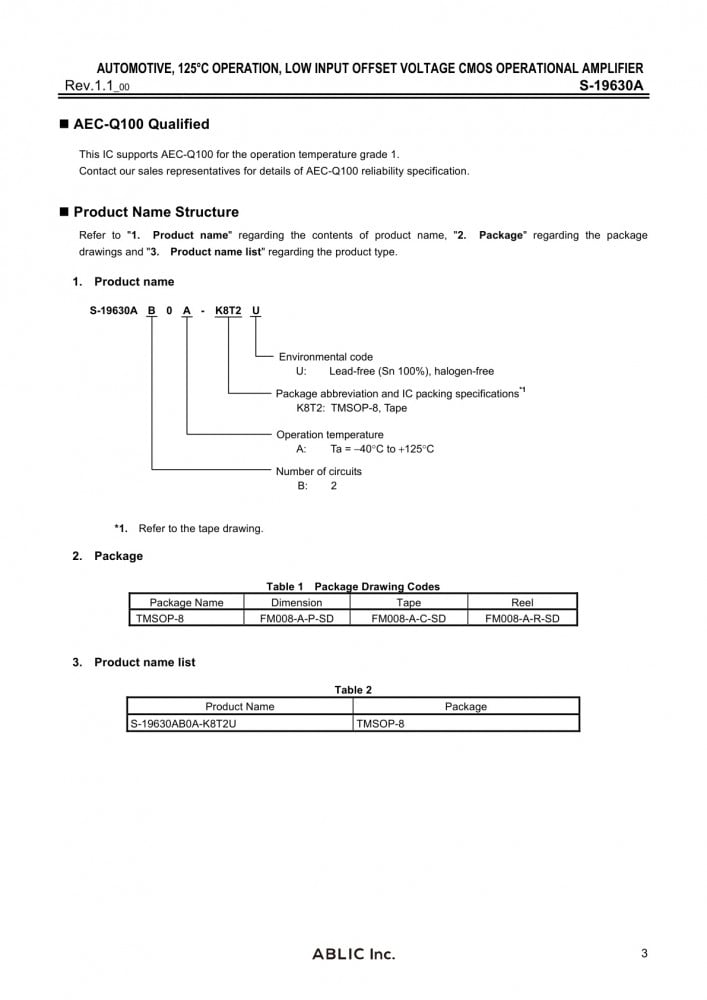 S-19630AB datasheet page 3