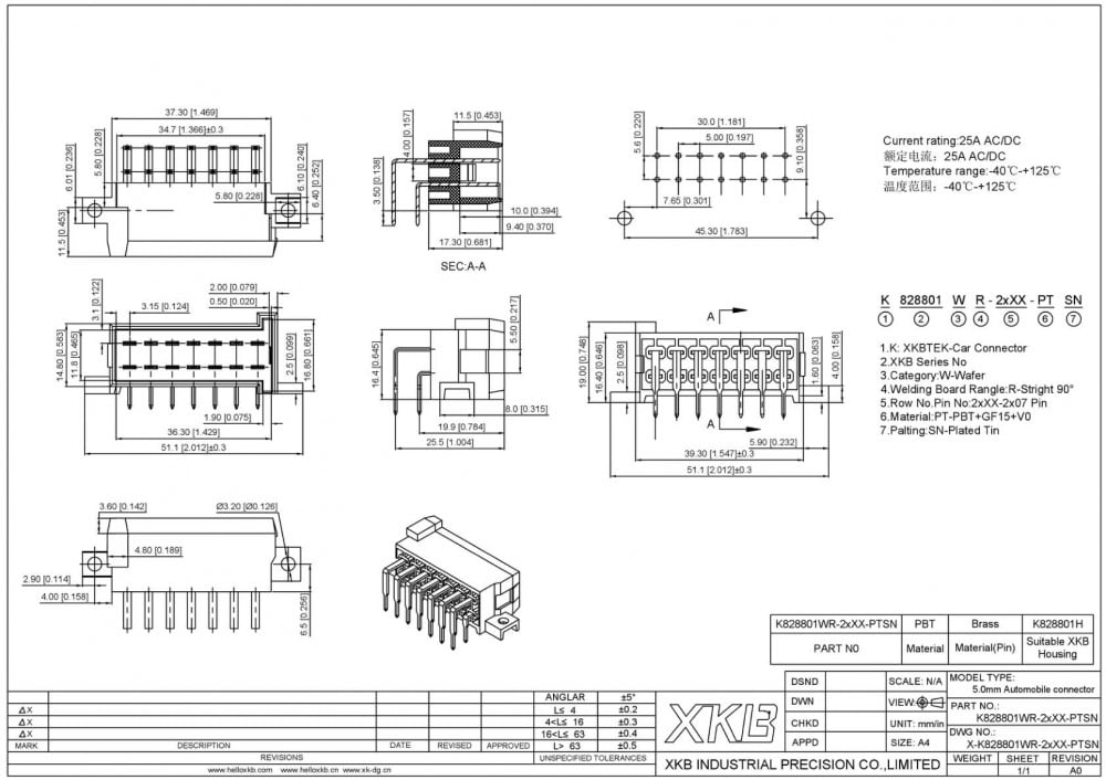 K828801WR-2x07-PTSN technical drawing page 5