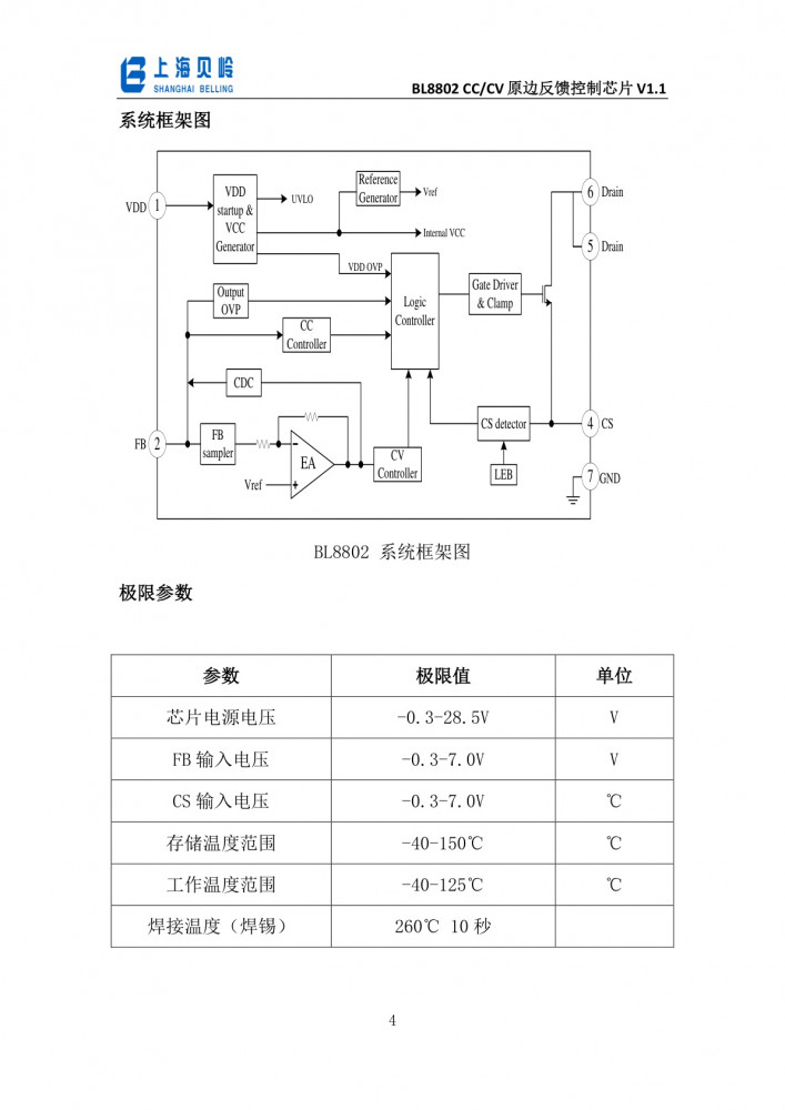 BL8802 datasheet page 4
