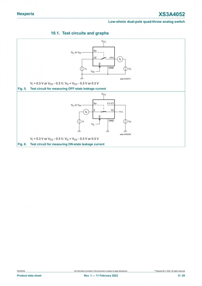 XS3A4052PWJ datasheet page 8