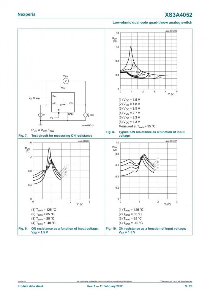 XS3A4052PWJ datasheet page 9