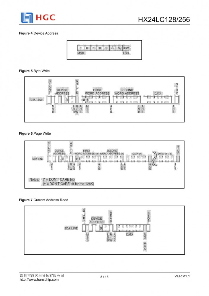 HX24LC128BDRG datasheet page 8