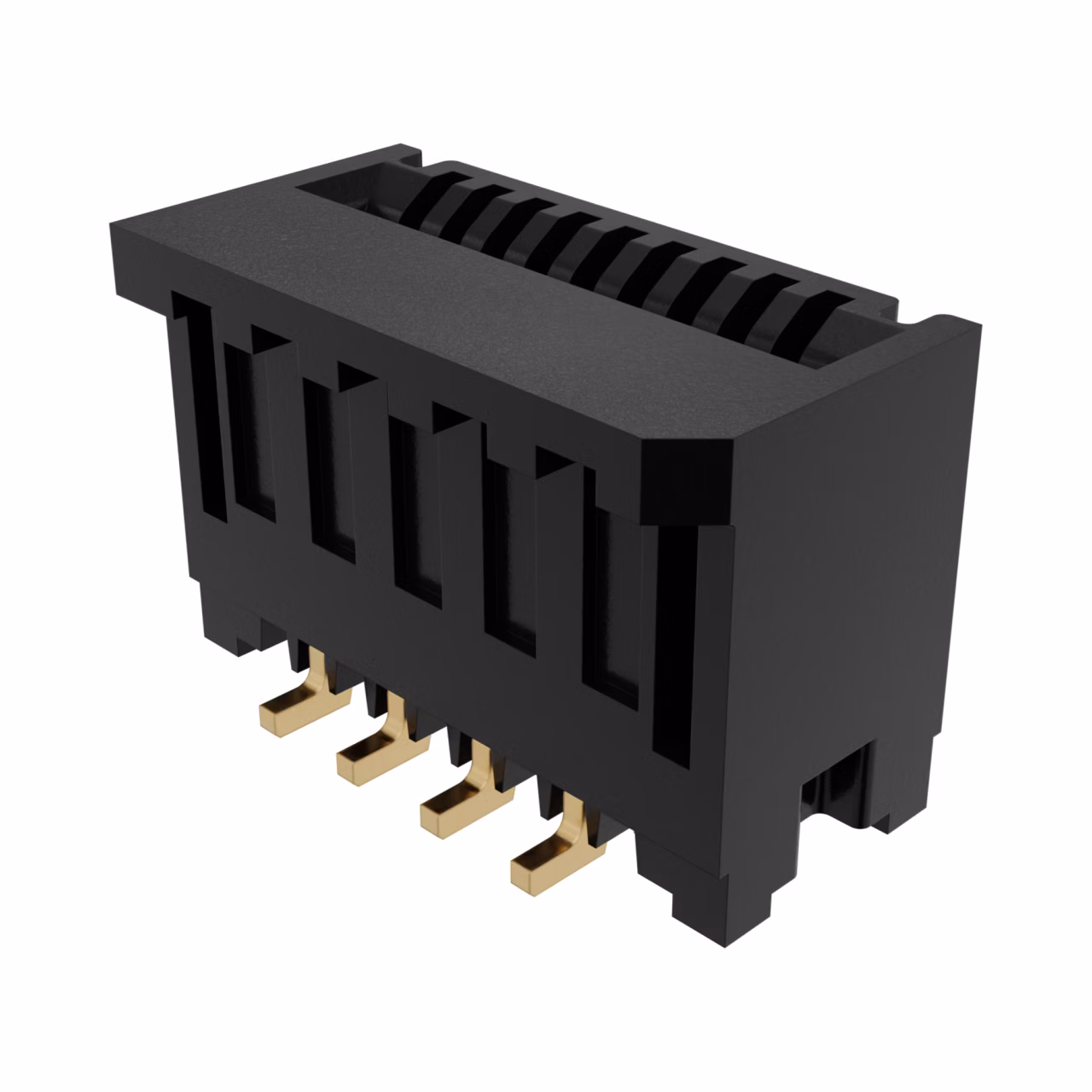Easy-On FFC/FPC Connector, 0.50mm Pitch, Surface Mount, Vertical, Non-ZIF, Standard Footprint, Gold Plating, Black, 9 Circuits for sale