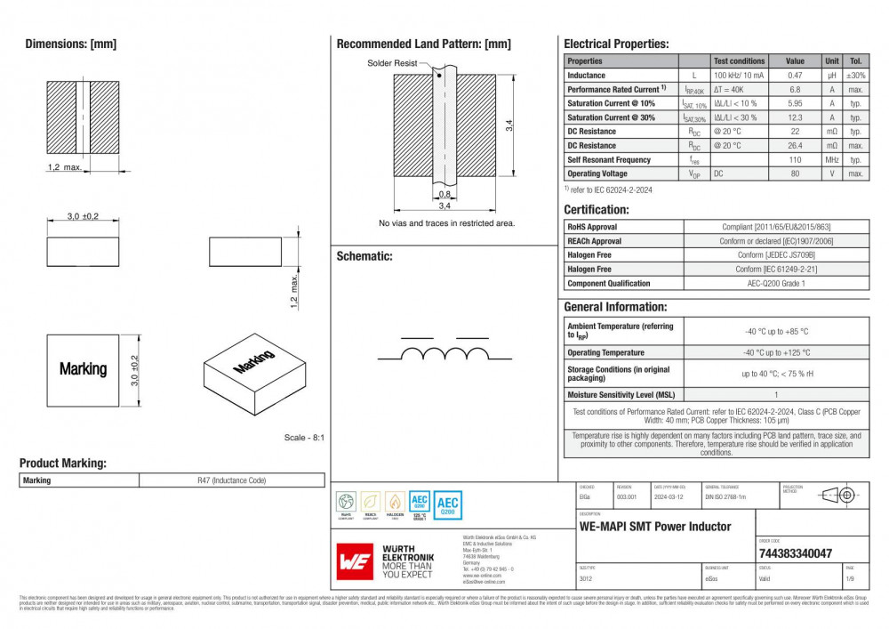 744383340047 datasheet page 1