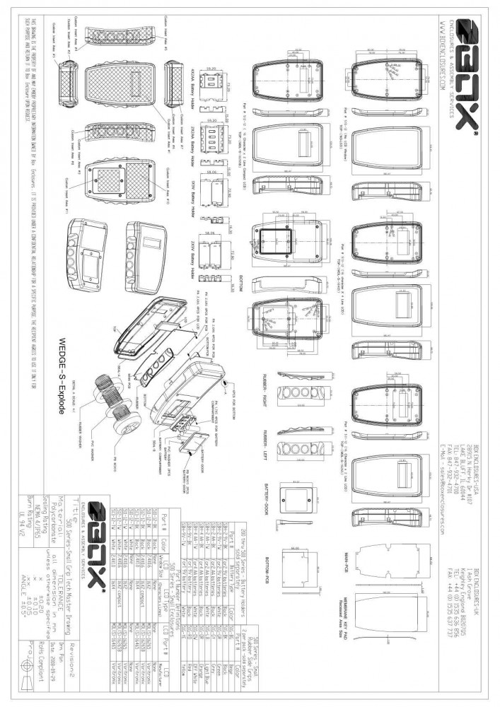 510-12 enclosure technical drawing page