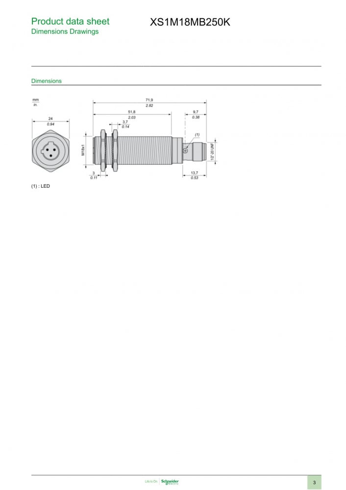 XS1M18MB250K technical document page 3
